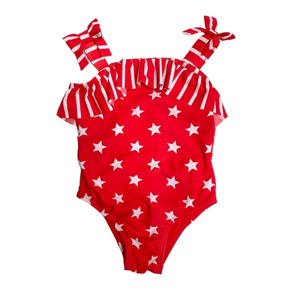 GAP | Swim | Gap Toddler Girls Stars Stripes Swimsuit Red White Size 4t ...